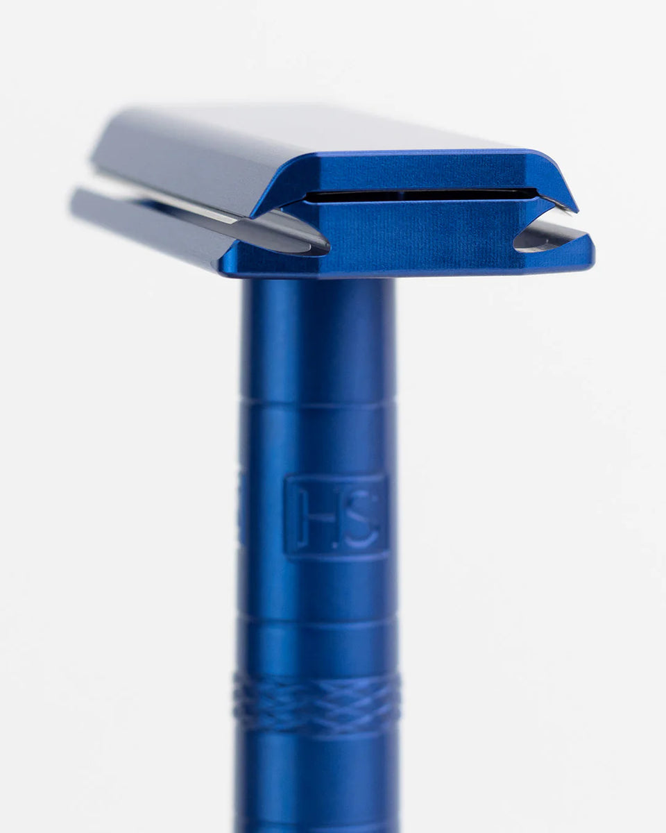 HENSON Aluminum Safety Razor AL13 Medium Blue – ROSS CUTLERY
